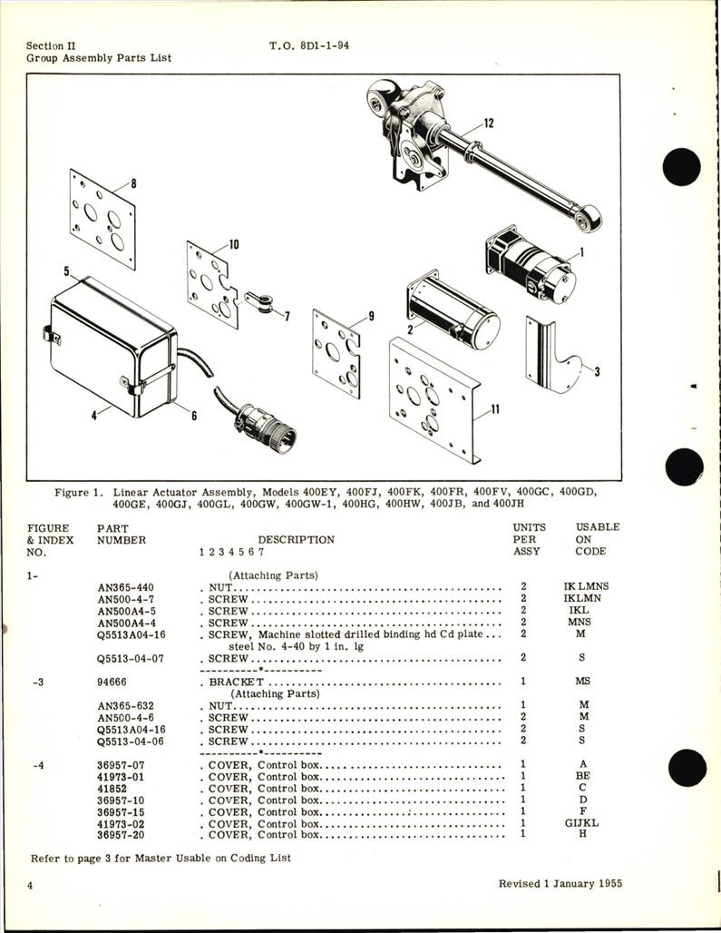 Illustrated Parts Breakdown for Linear Actuator Assembly 400 Series ...