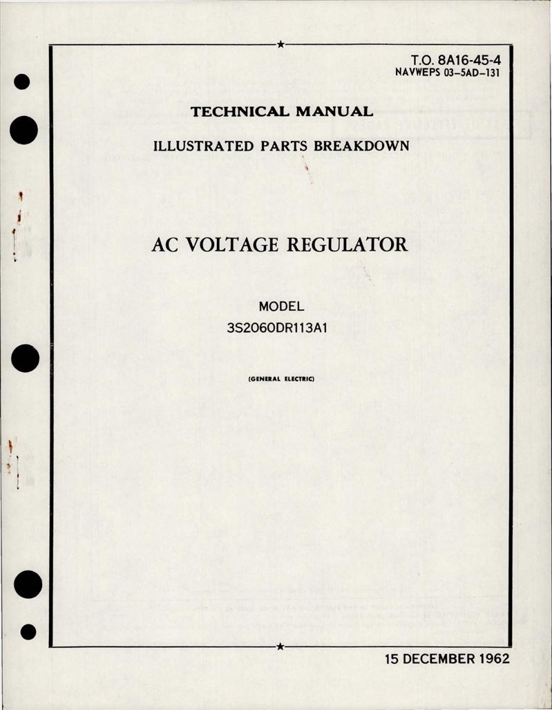 Illustrated Parts Breakdown for AC Voltage Regulator - Model ...