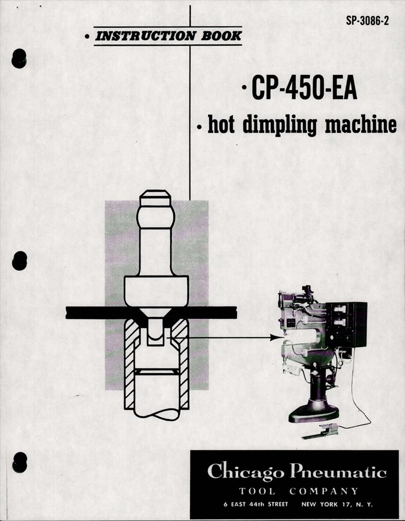 Instruction Book for Hot Dimpling Machine - CP-450-EA - AirCorps Library