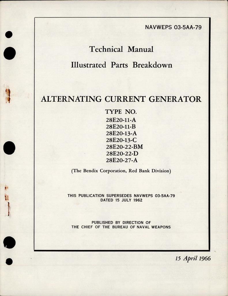 Illustrated Parts Breakdown for Alternating Current Generator ...