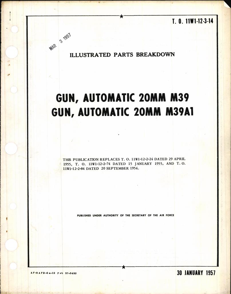 Illustrated Parts Breakdown for Automatic Gun 20MM M39 and M39A1 ...