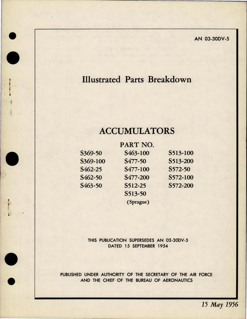 Illustrated Parts Breakdown for Accumulators - AirCorps Library