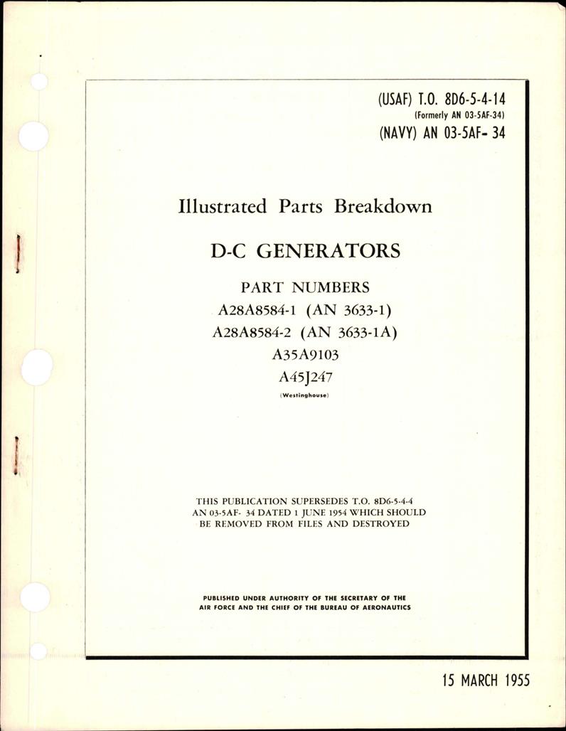 Illustrated Parts Breakdown for DC Generators - AirCorps Library