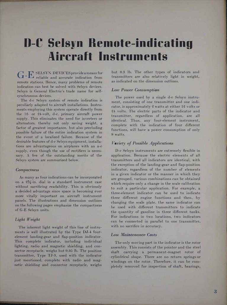 Aircraft Instruments, Remote-Indicating D-C Selsyn System - AirCorps ...