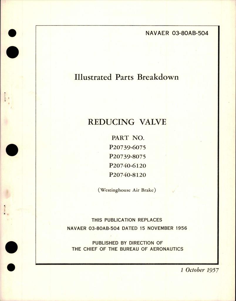 Illustrated Parts Breakdown for Reducing Valve - AirCorps Library