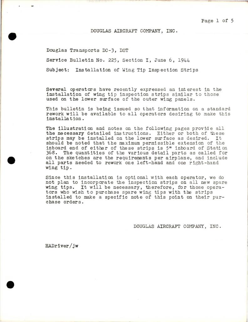 Installation of Wing Tip Inspection Strips - AirCorps Library