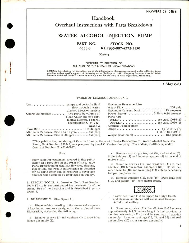 Water Injection Pump Switch - AirCorps Library