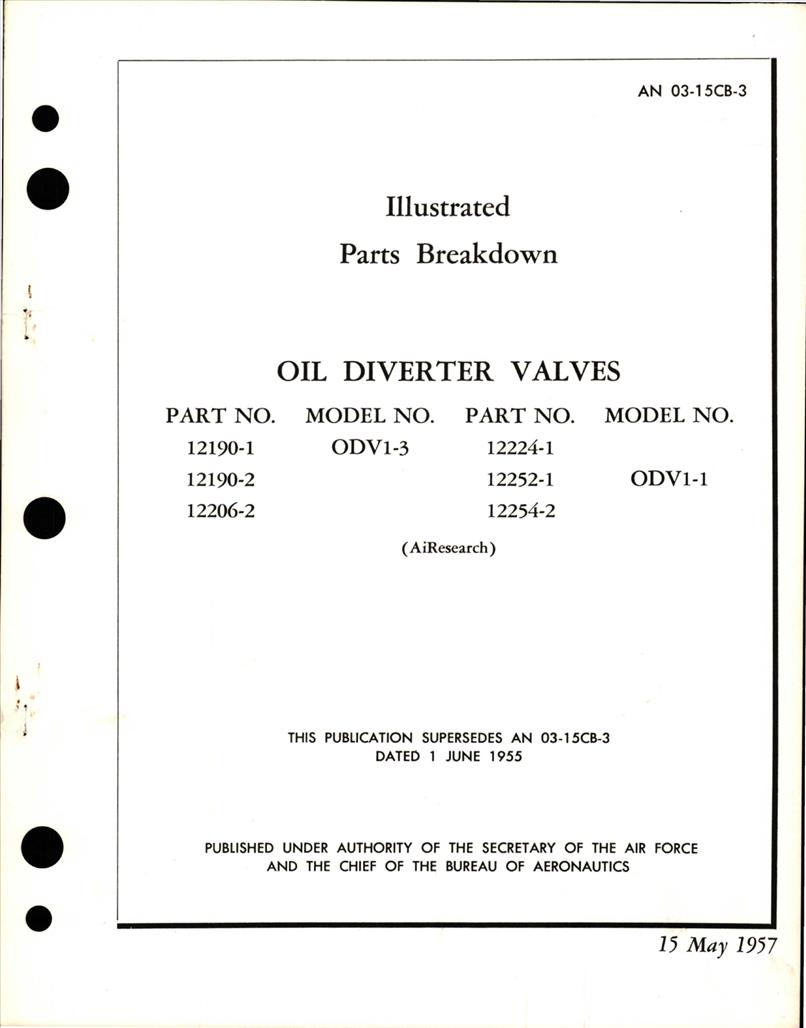 Illustrated Parts Breakdown for Oil Diverter Valves - AirCorps Library
