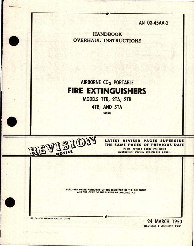 Overhaul Instructions for CO2 Portable Fire Extinguishers - Models 1TB ...