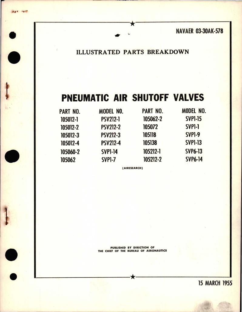 Illustrated Parts Breakdown for Pneumatic Air Shutoff Valves - AirCorps ...