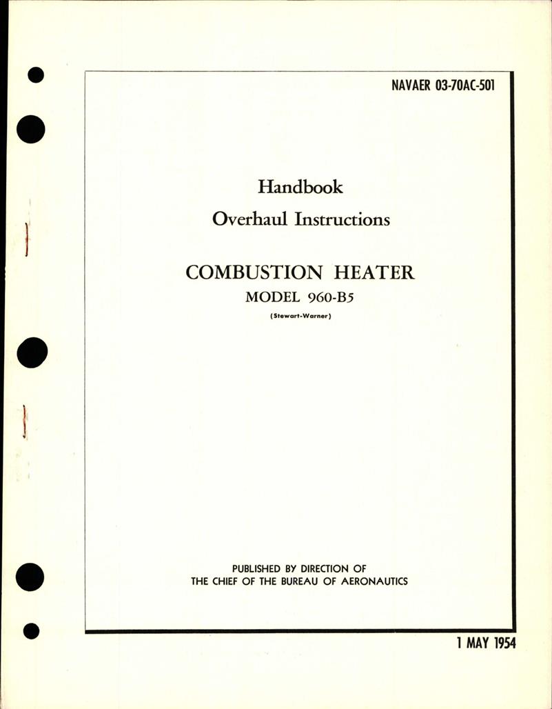 Overhaul Instructions for Combustion Heater - Model 960-B5 - AirCorps ...