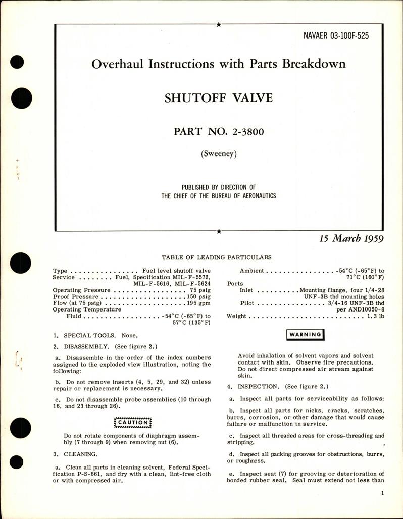 Overhaul Instructions for Parts Breakdown for Shutoff Valve - Part 2 ...