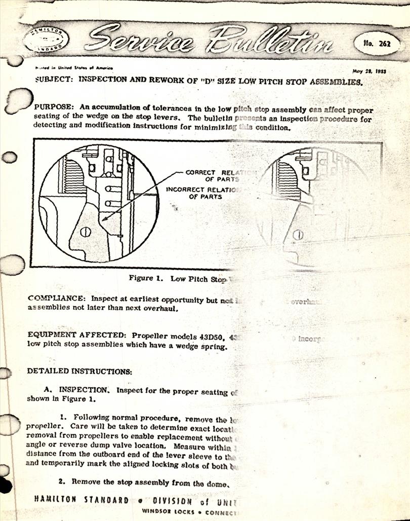 Inspection and Rework of "D" Size Low Pitch Stop Assemblies - AirCorps ...