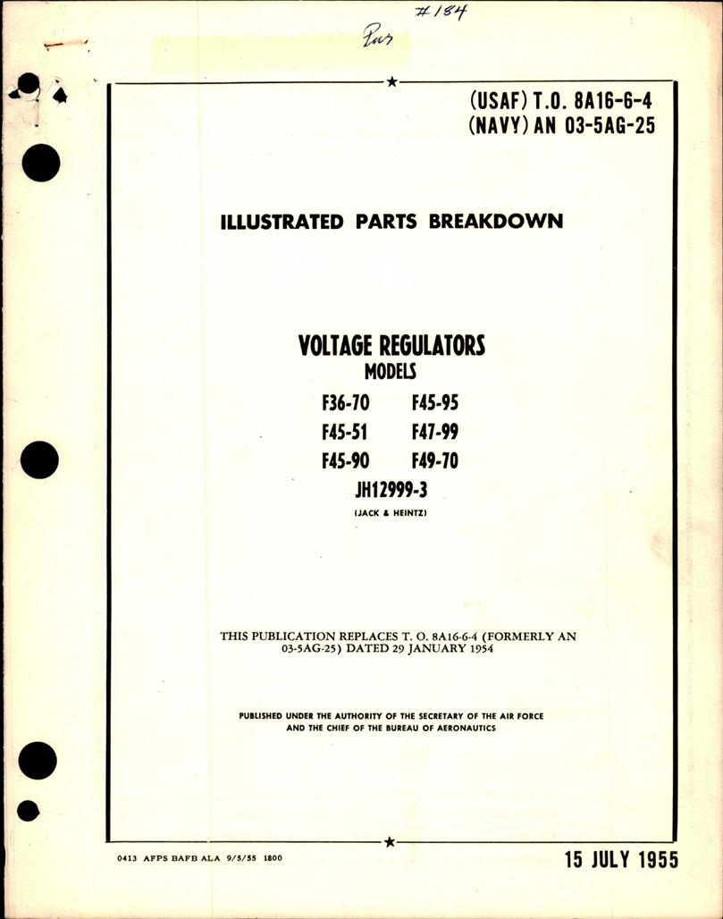 Illustrated Parts Breakdown for Voltage Regulators - AirCorps Library