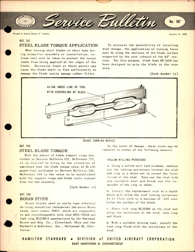 Steel Blade Torque Application, Ref 787 - AirCorps Library