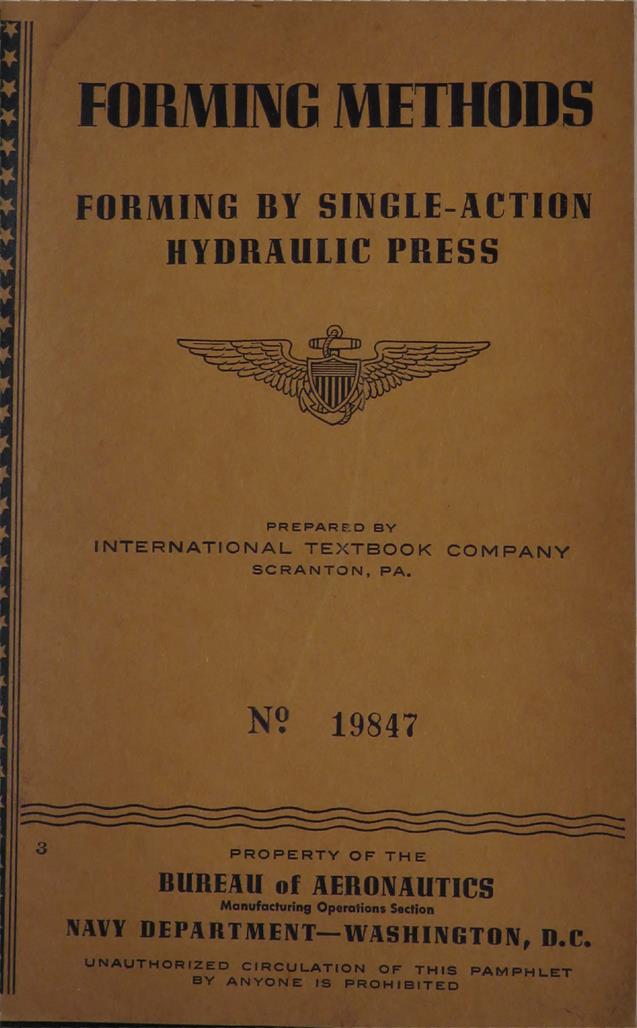 Forming Methods - Forming by Single-Action Hydraulic Press - Bureau of ...