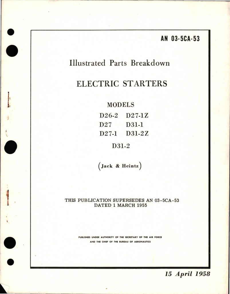 Illustrated Parts Breakdown for Electric Starters - AirCorps Library