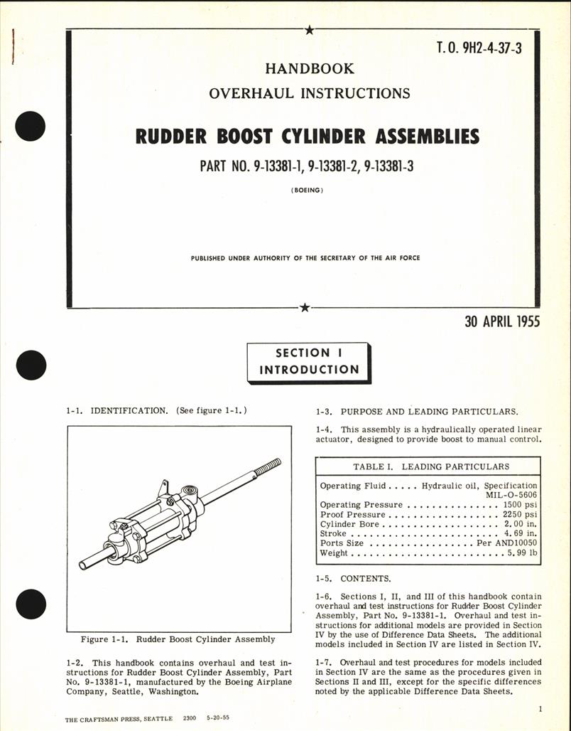 Overhaul Instructions for Rudder Boost Cylinder Assemblies - AirCorps ...