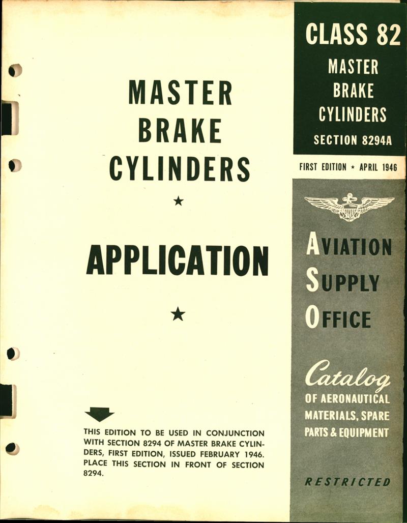 Master Brake Cylinders Application - AirCorps Library