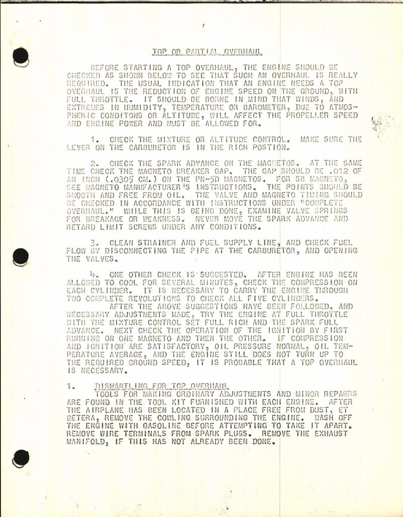 Instructions for Overhaul for Kinner R-52, R-55, and R-53 Aircraft ...