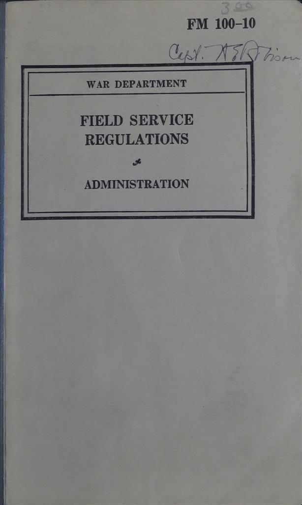Field Service Regulations for Administration - AirCorps Library