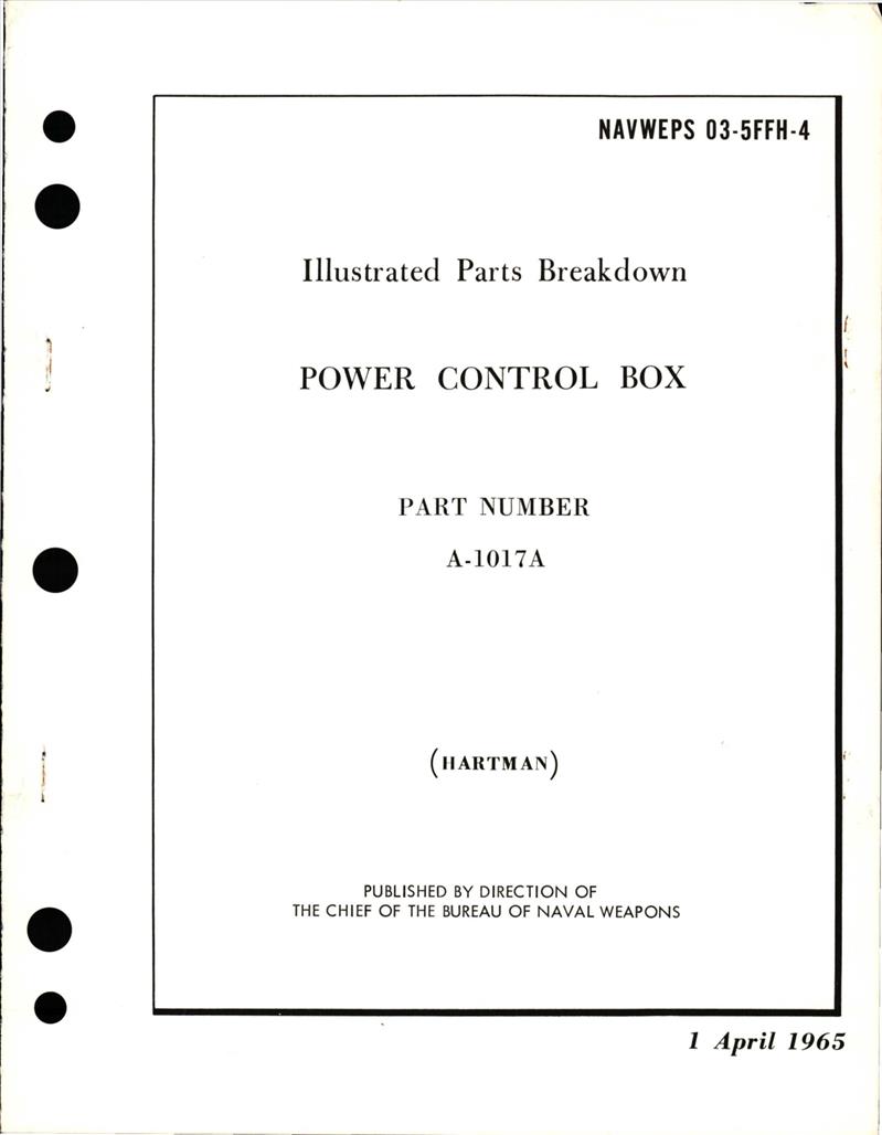 Illustrated Parts Breakdown for Power Control Box - Part A-1017A ...