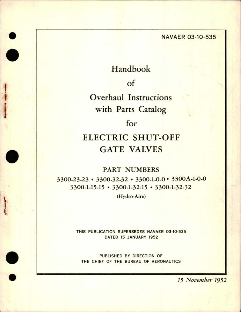 Overhaul Instructions with Parts Catalog for Electric Shut-Off Gate ...