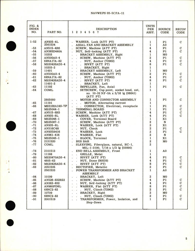 Overhaul Instructions with Parts Breakdown for Aircraft Converter, 120 ...