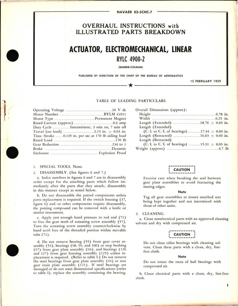 Overhaul Instructions with Illustrated Parts Breakdown for ...