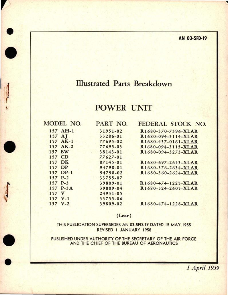 Illustrated Parts Breakdown for Power Unit - AirCorps Library