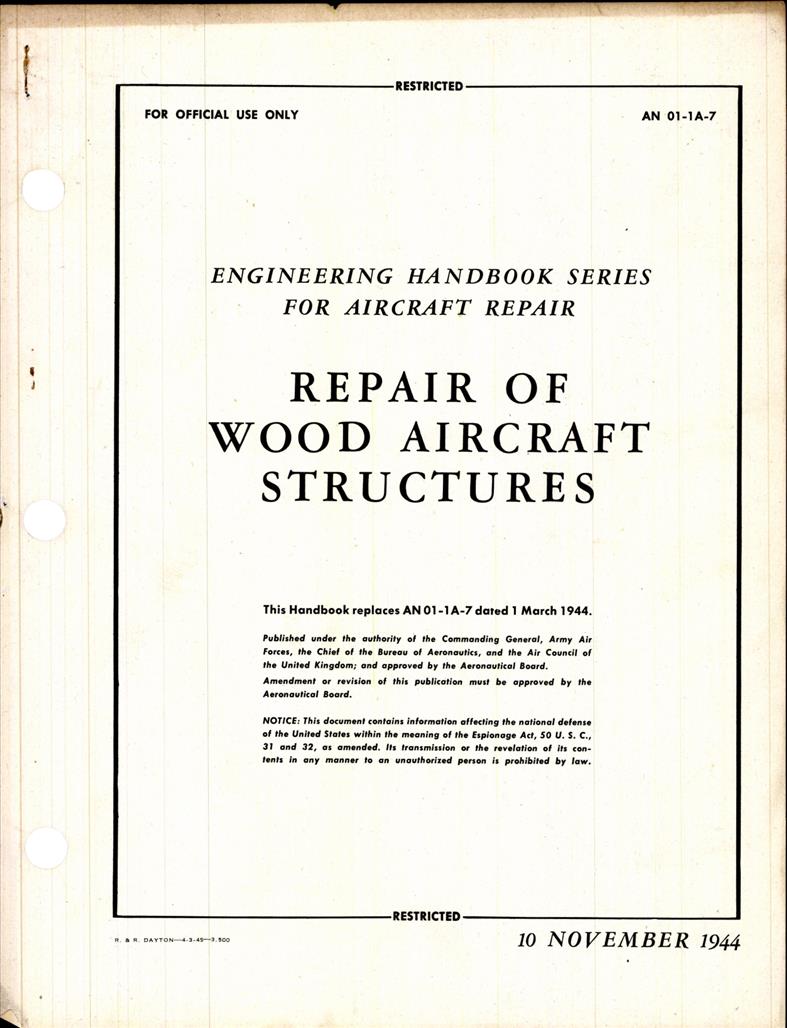 Design of Wood Aircraft Structures - AirCorps Library