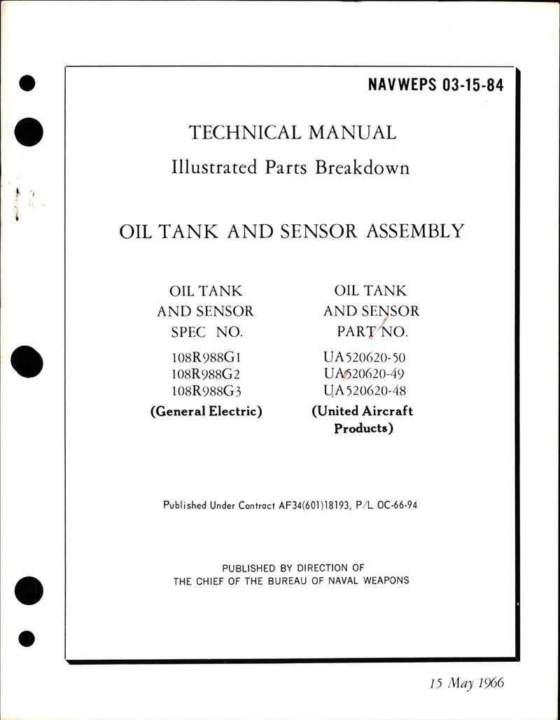 Illustrated Parts Breakdown for Oil Tank and Sensor Assembly ...