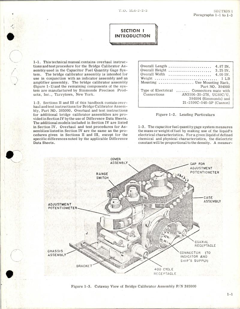 Overhaul for Bridge Calibrator Assemblies - Capacitor Fuel Gage System ...
