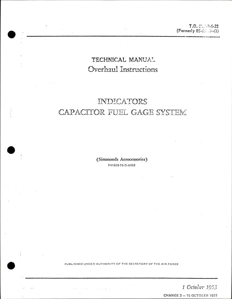 Capacitor Fuel Gage System Indicators - AirCorps Library