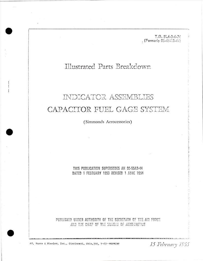Capacitor Fuel Gage System Indicator Assemblies - AirCorps Library