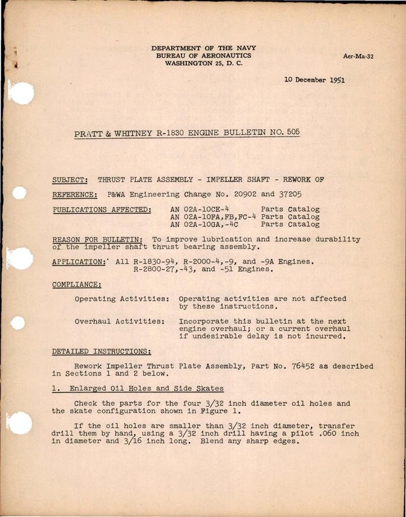 Rework of Impeller Shaft Thrust Plate Assembly - AirCorps Library