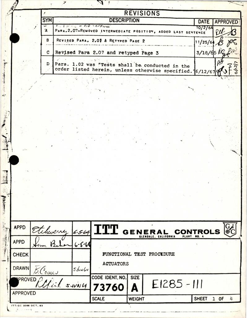 Functional Test Procedure for Actuators - AirCorps Library