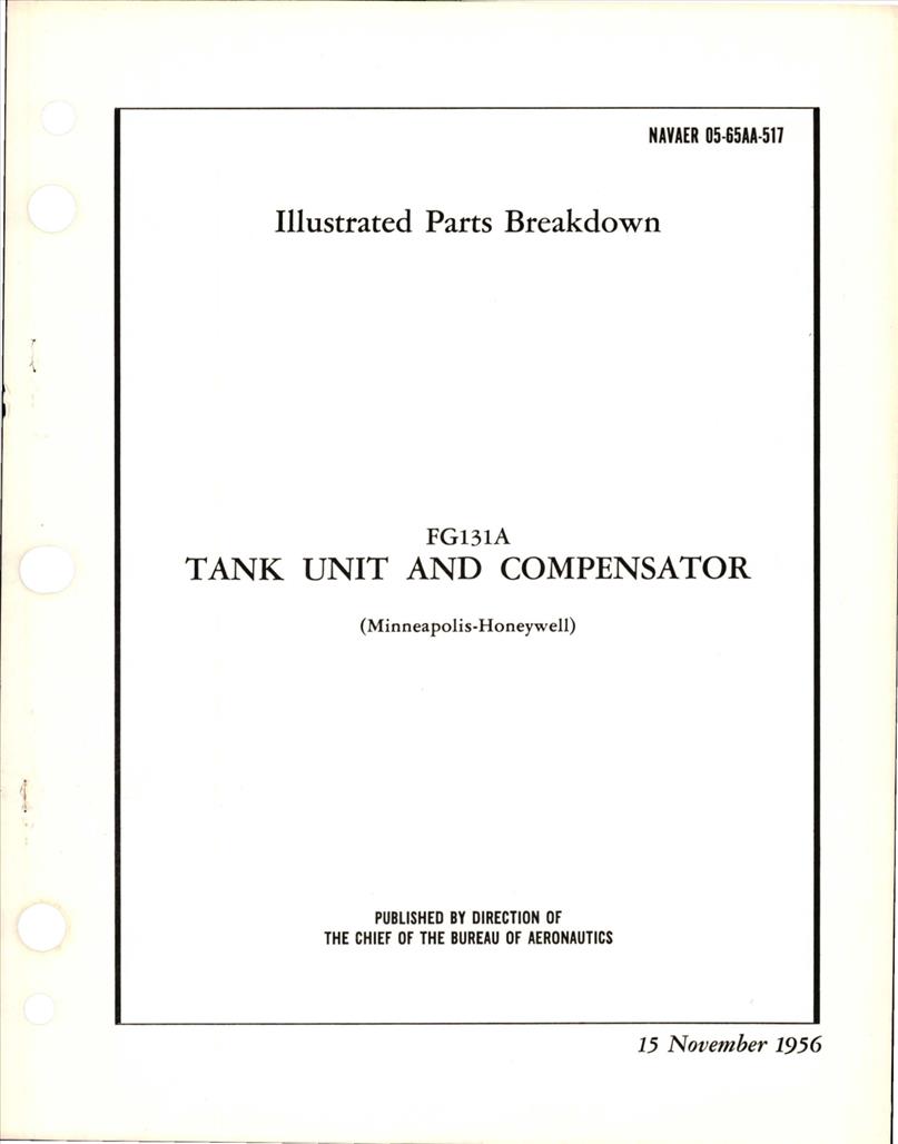 Illustrated Parts Breakdown for Tank Unit and Compensator - FG131A ...
