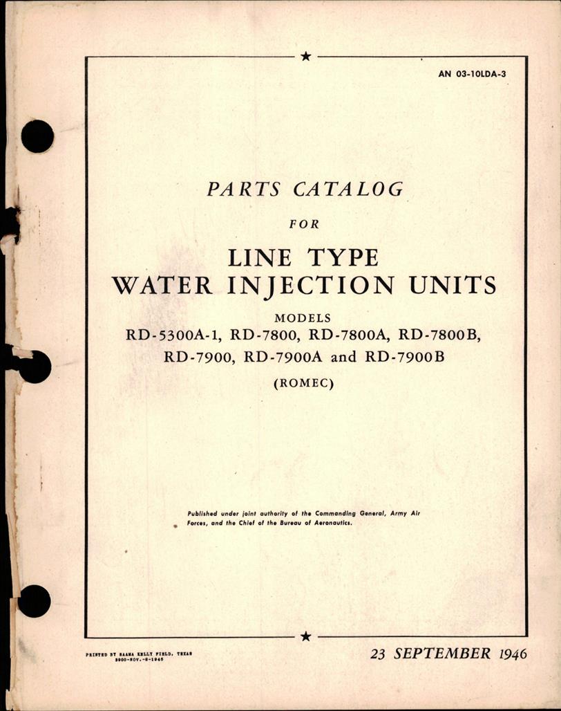 Parts Catalog for Line Type Water Injection Units - AirCorps Library