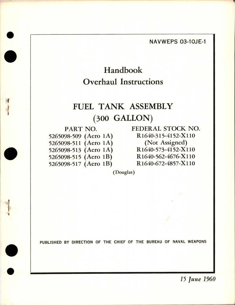 Overhaul Instructions for 300 Gallon Fuel Tank Assembly - AirCorps Library