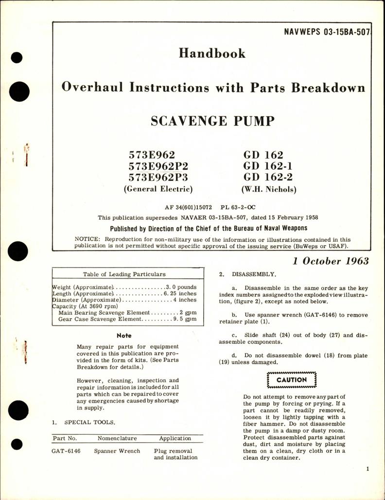 Overhaul Instructions with Parts Breakdown for Scavenge Pump - AirCorps ...
