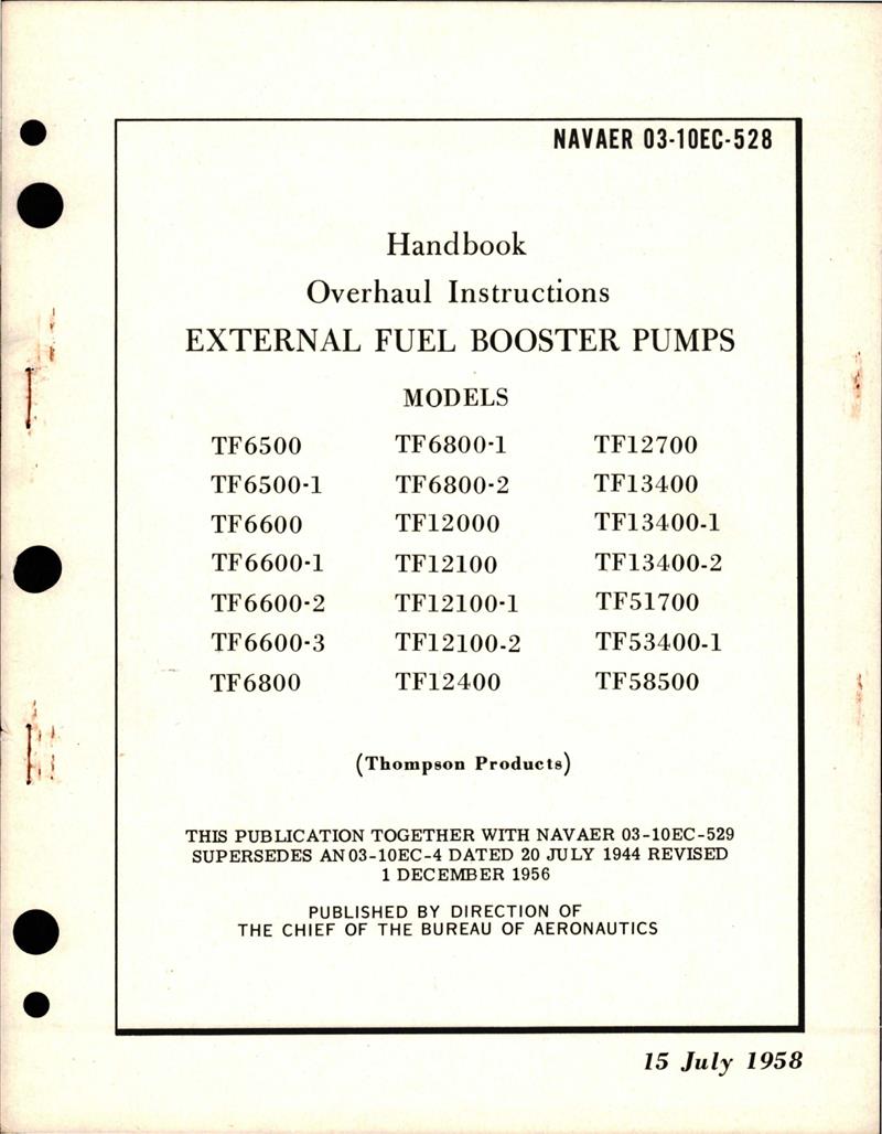 Overhaul Instructions for External Fuel Booster Pumps - AirCorps Library