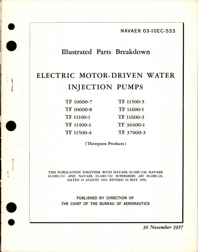 Illustrated Parts Breakdown for Electric Motor-Driven Water Injection ...