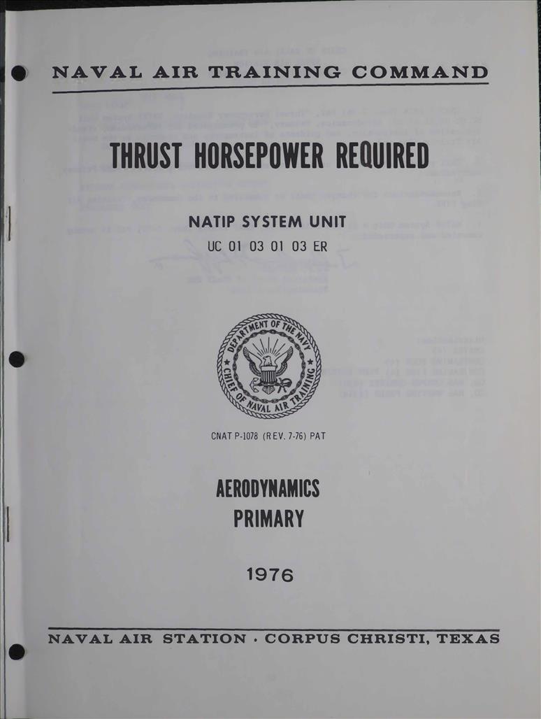 Thrust Horsepower Required - AirCorps Library