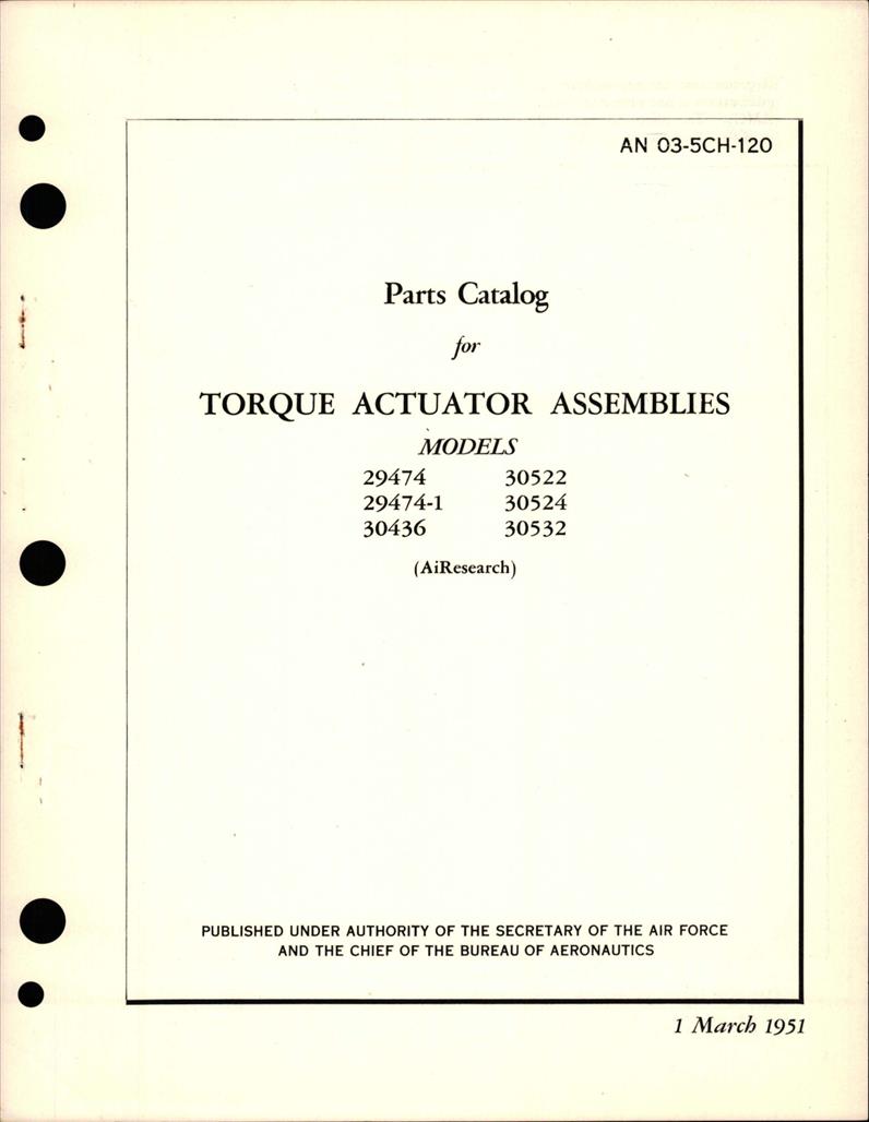 Parts Catalog for Torque Actuator Assemblies - AirCorps Library