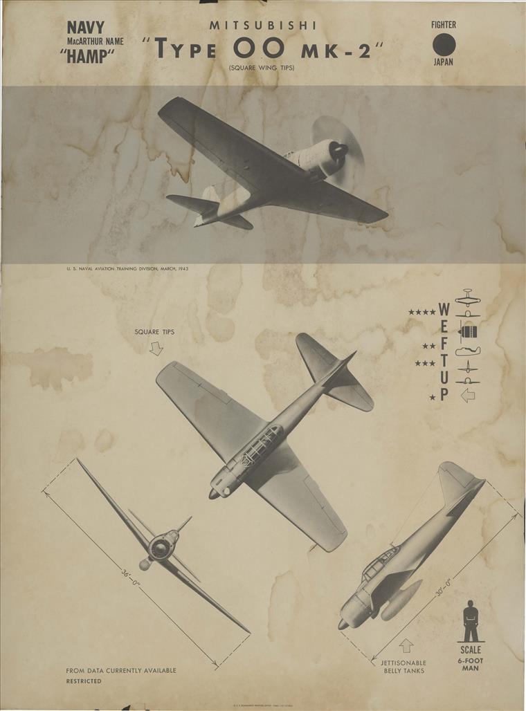 Mitsubishi Type 00 MK-2 Hamp Recognition Poster - AirCorps Library