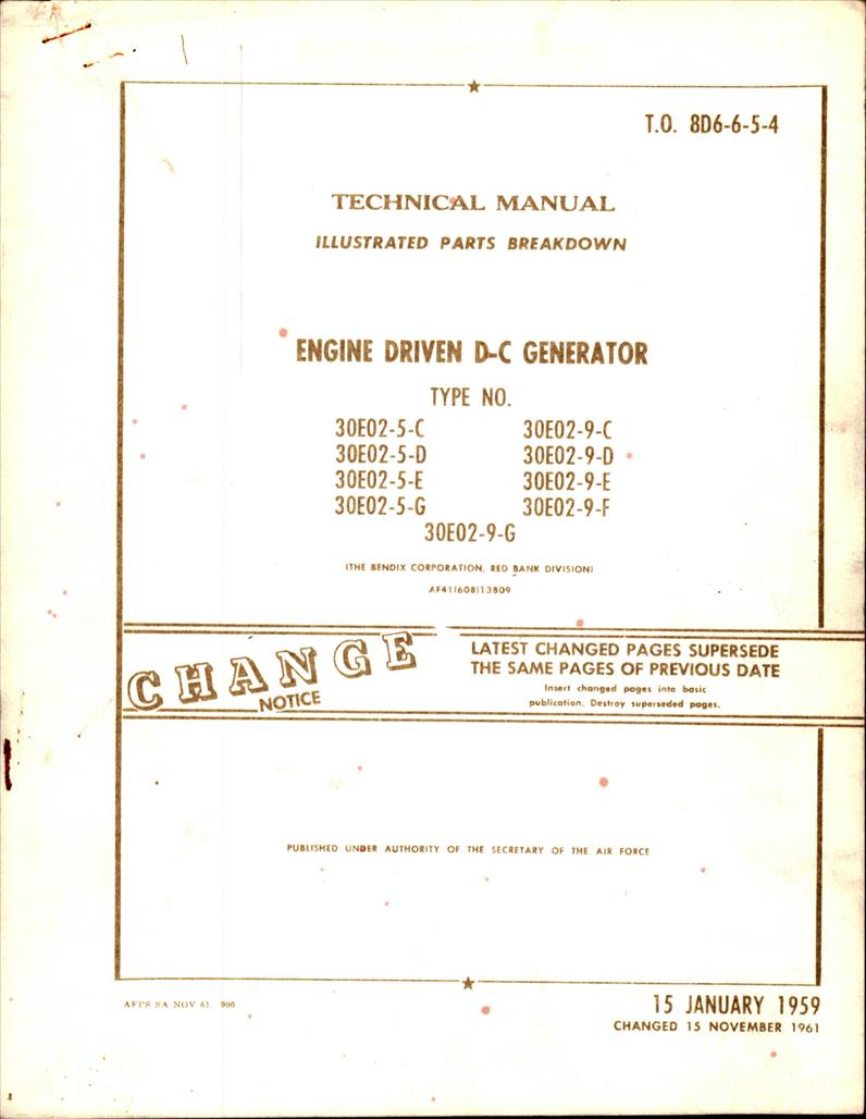 Illustrated Parts Breakdown for Engine Driven D-C Generator - AirCorps ...