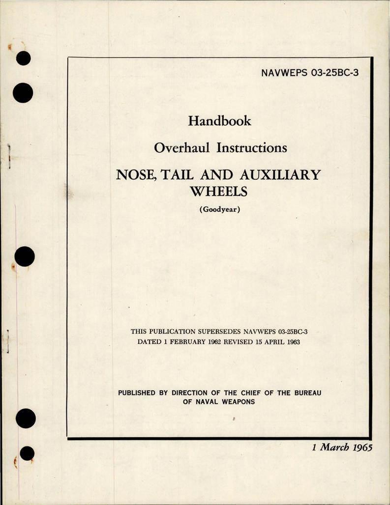 Overhaul Instructions for Nose, Tail and Auxiliary Wheels - AirCorps ...
