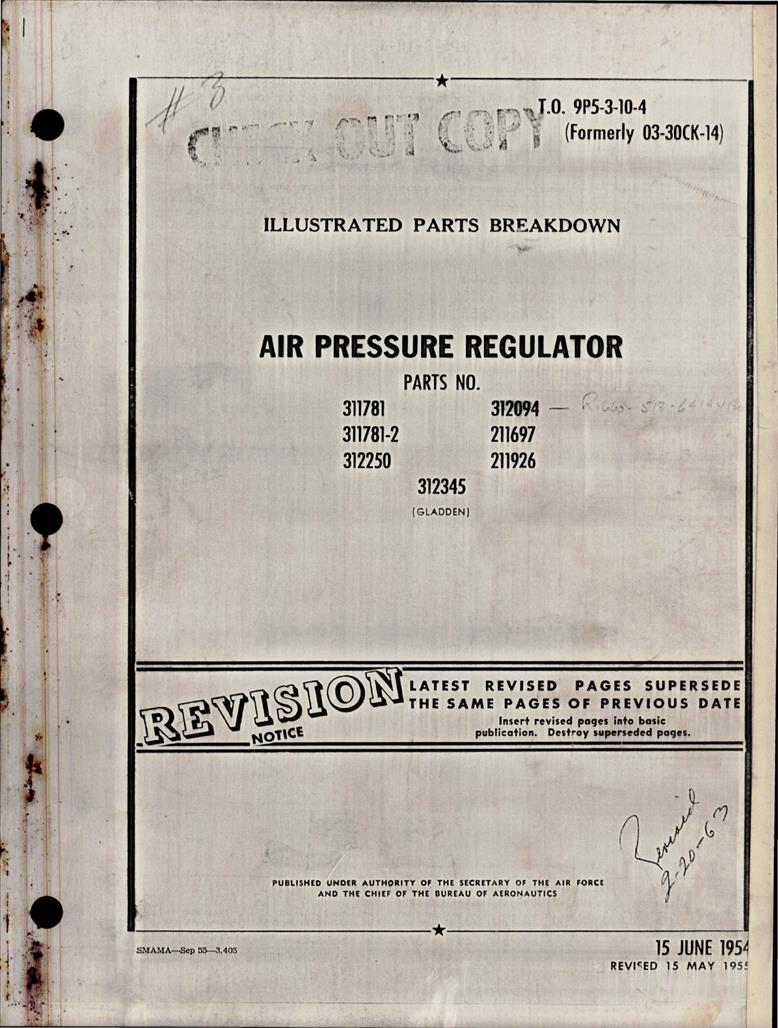 Illustrated Parts Breakdown for Air Pressure Regulator - AirCorps Library