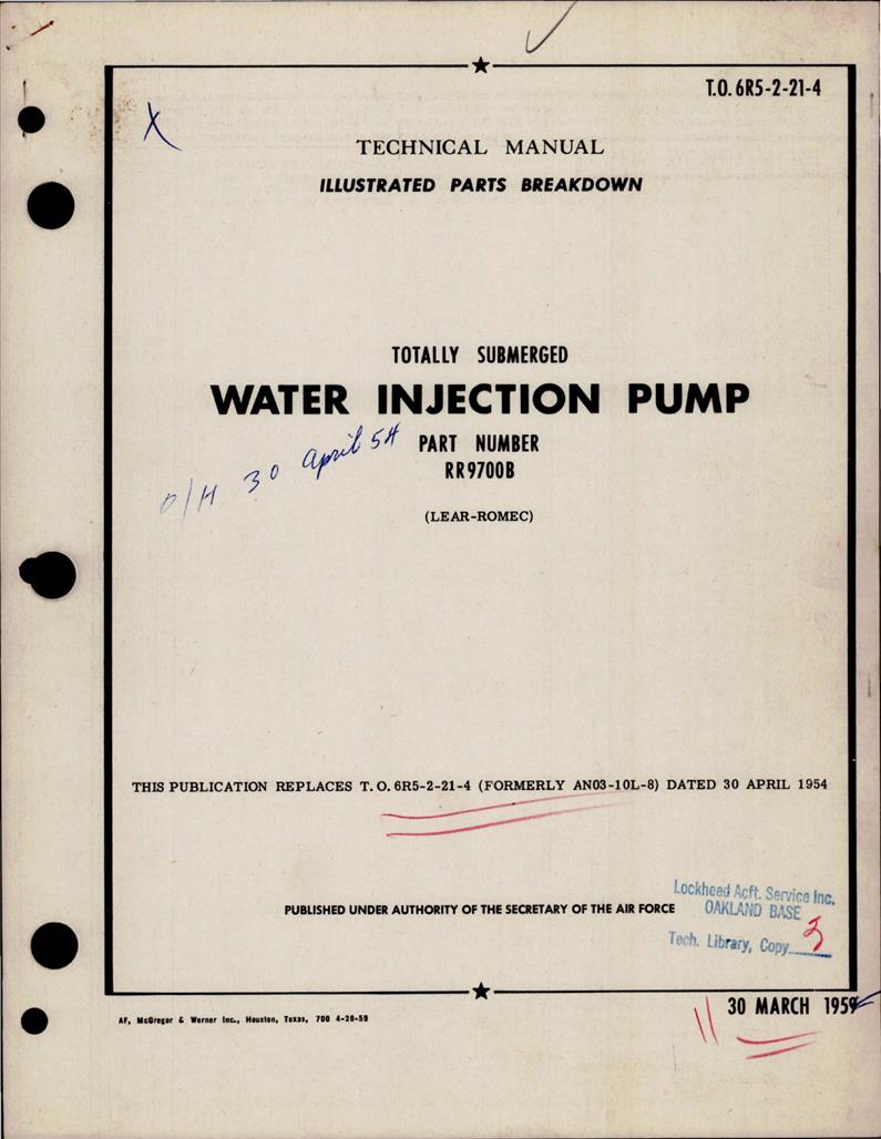 Water Injection Pump Switch - AirCorps Library